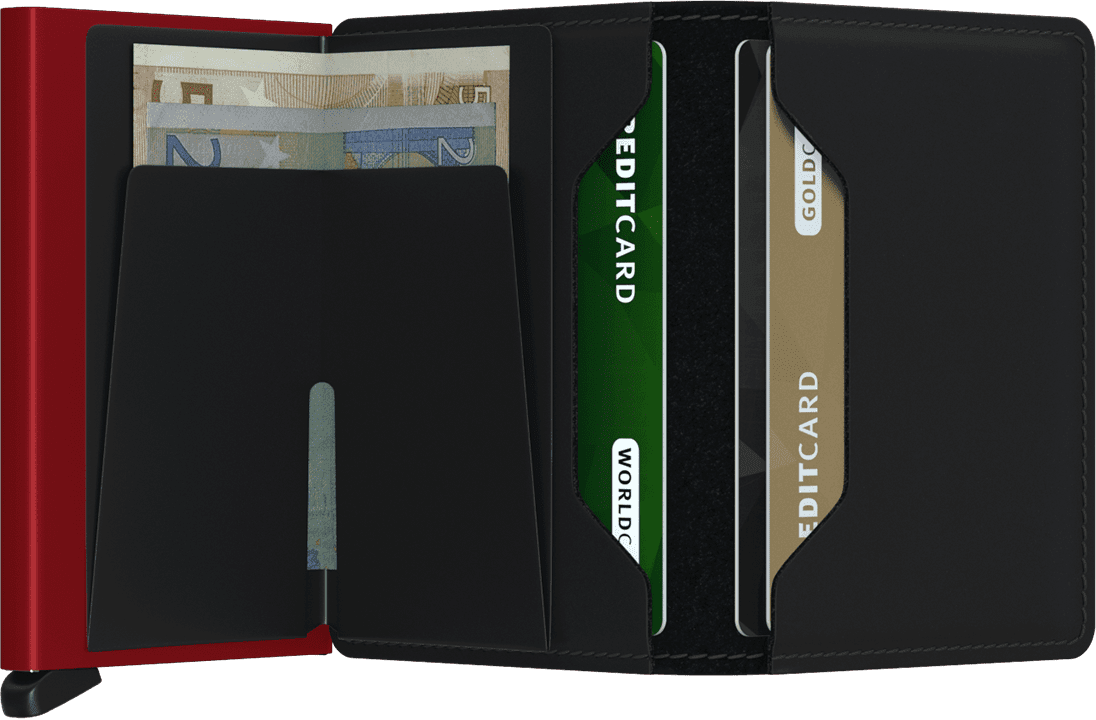 Secrid Slimwallet Matte Black & Red