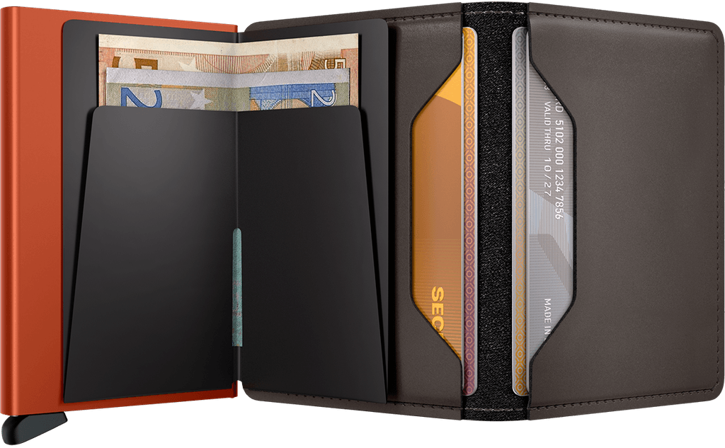 Secrid Slimwallet Matte Truffle & Orange - US