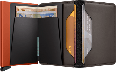 Secrid Slimwallet Matte Truffle & Orange - US