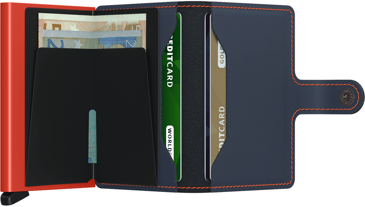 Secrid Miniwallet Matte Nightblue & Orange