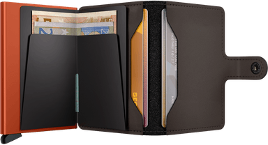 Secrid Miniwallet Matte Truffle & Orange - US