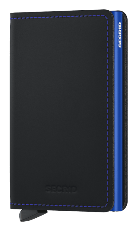 Secrid Slimwallet Matte Black & Blue