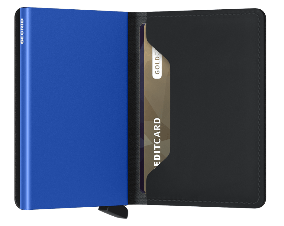 Secrid Slimwallet Matte Black & Blue