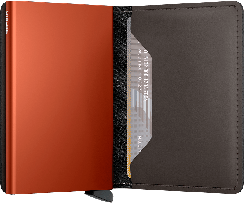Secrid Slimwallet Matte Truffle & Orange