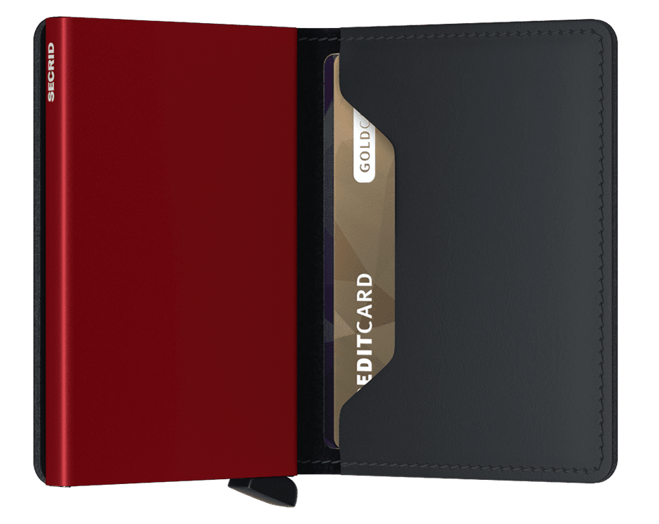 Secrid Slimwallet Matte Black & Red