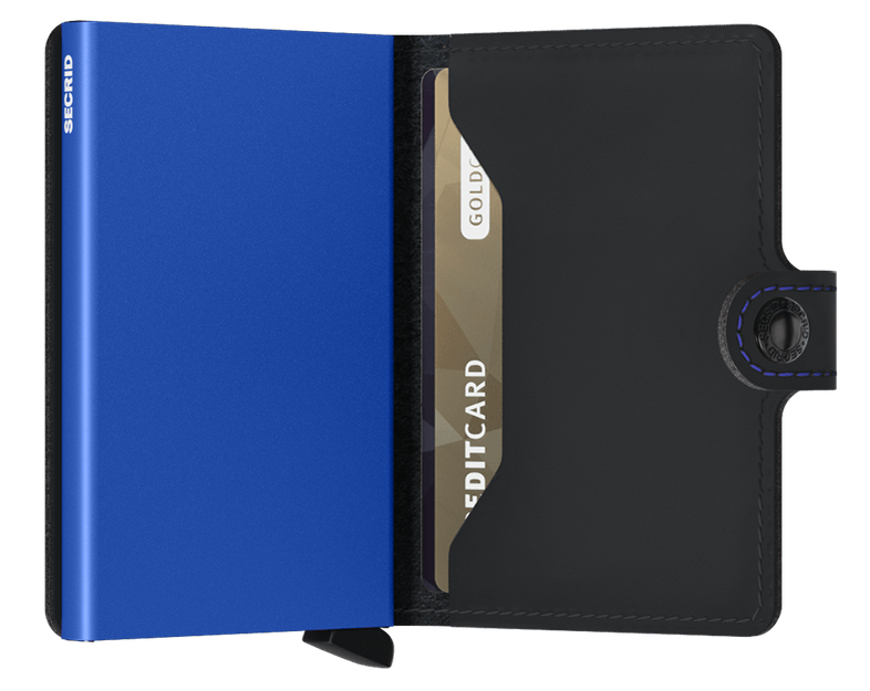 Secrid Miniwallet Matte Black & Blue